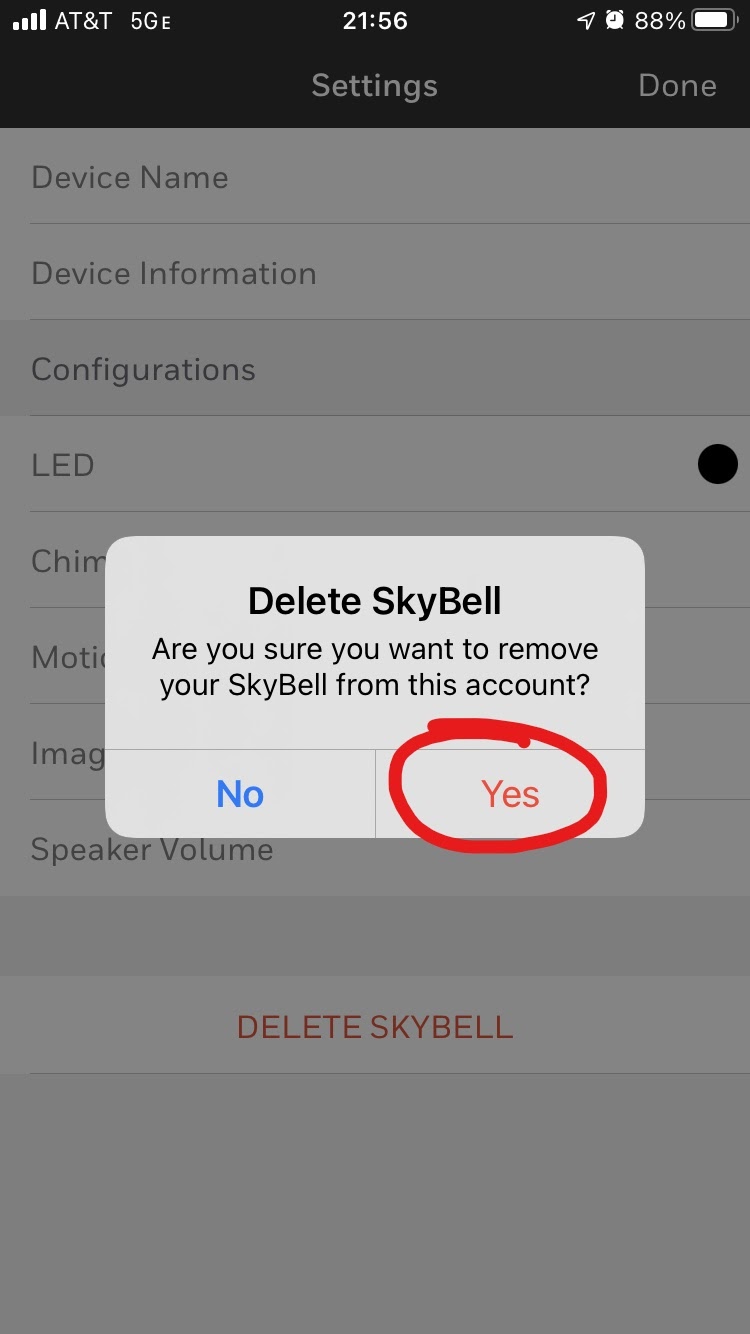 Skybell Setup - iOS (iPhone) - NorthStar Connect or Total Connect 2.0