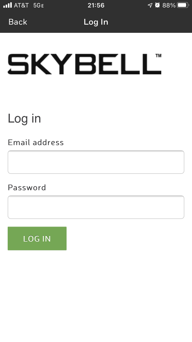 Skybell Setup - iOS (iPhone) - NorthStar Connect or Total Connect 2.0